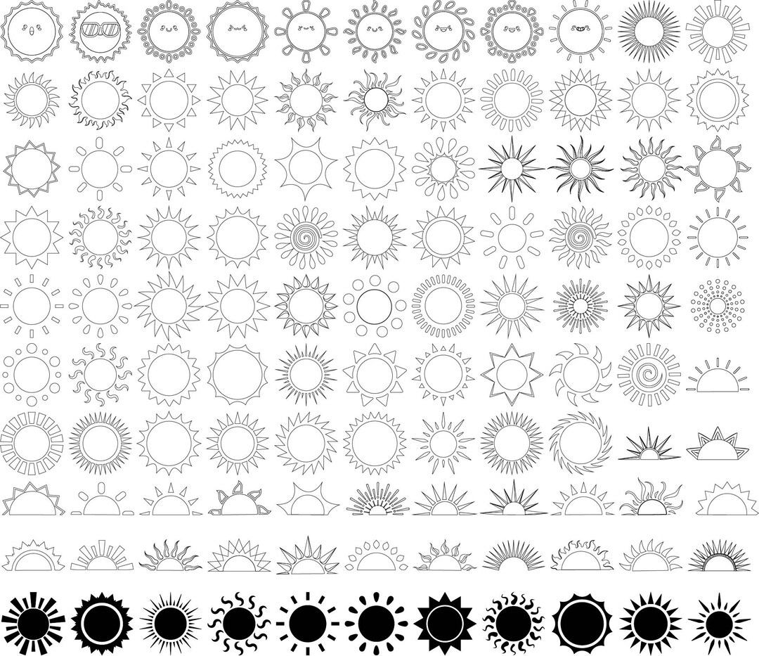 Sunrise Svg Sun Svg For Cricut Sunrise Clipart Sunrise Cut File Sun Svg