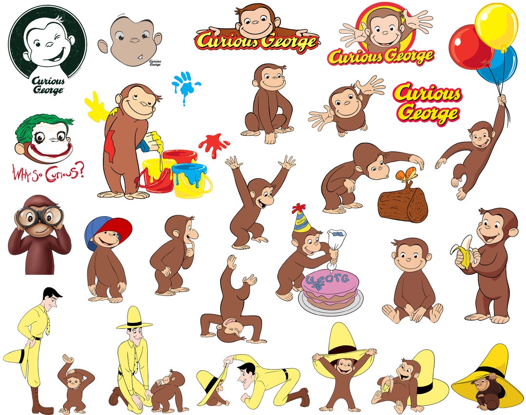 Curious George SVG Digital Download, Curious George Birthday, Cricut ...