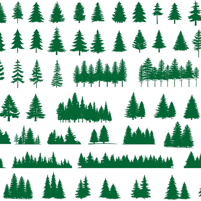 Tree Line Svg - Etsy