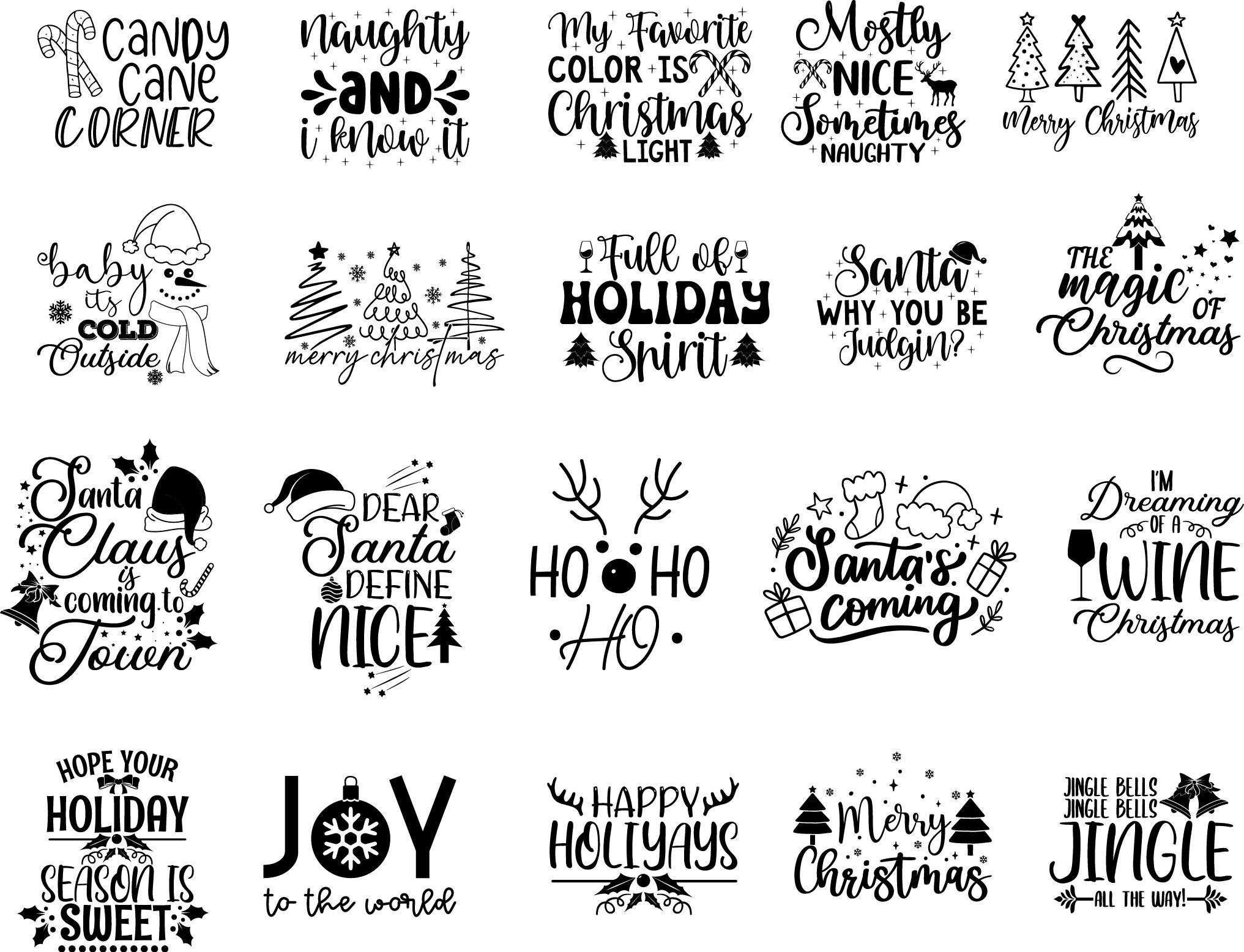 Christmas SVG Bundle: Holiday Cut Files (SVG, PNG) - Etsy