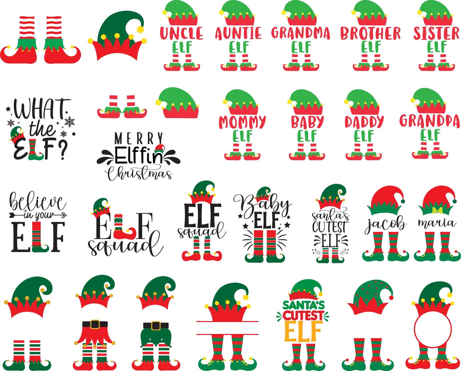 Elf Svg,christmas Elfs Svg,kids Christmas Svg,elf Boy Svg,elf Girl Svg ...