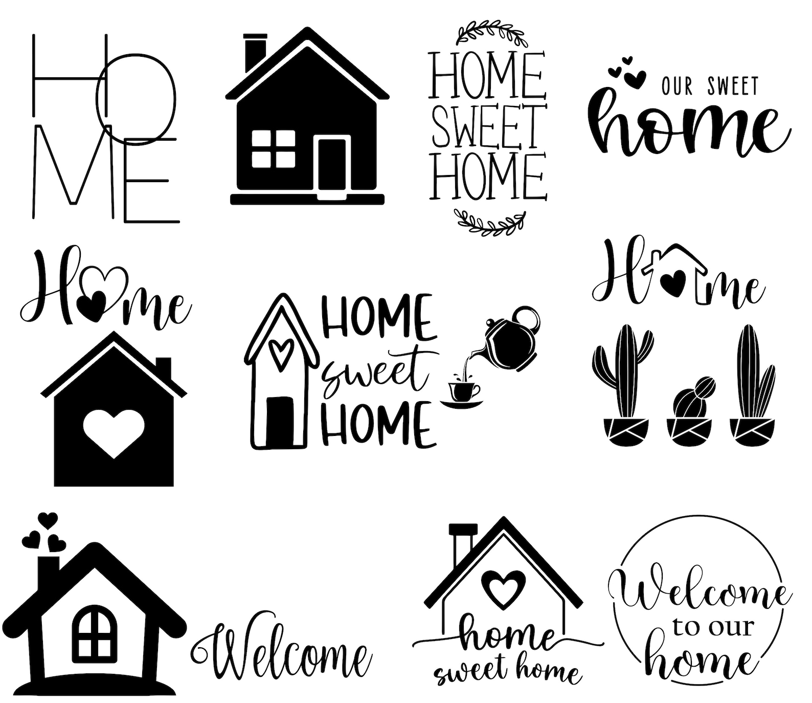 Home Sweet Home SVG Bundle, Home Sweet Home Design, Sweet Home Clipart ...