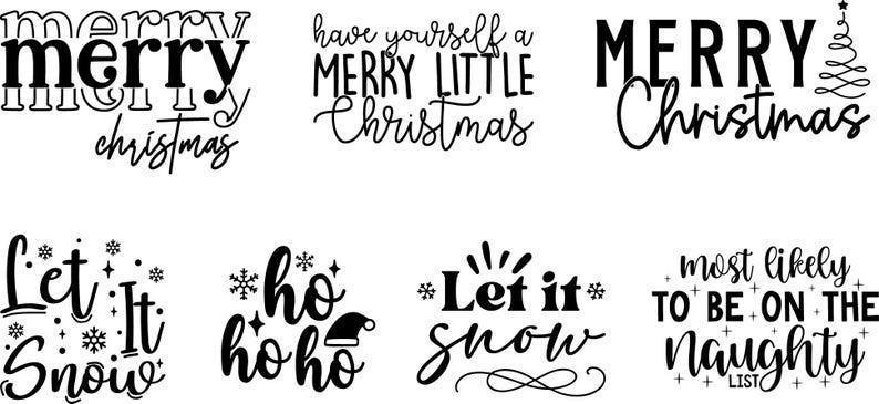 Christmas SVG Bundle: Holiday Cut Files (SVG, PNG) - Etsy