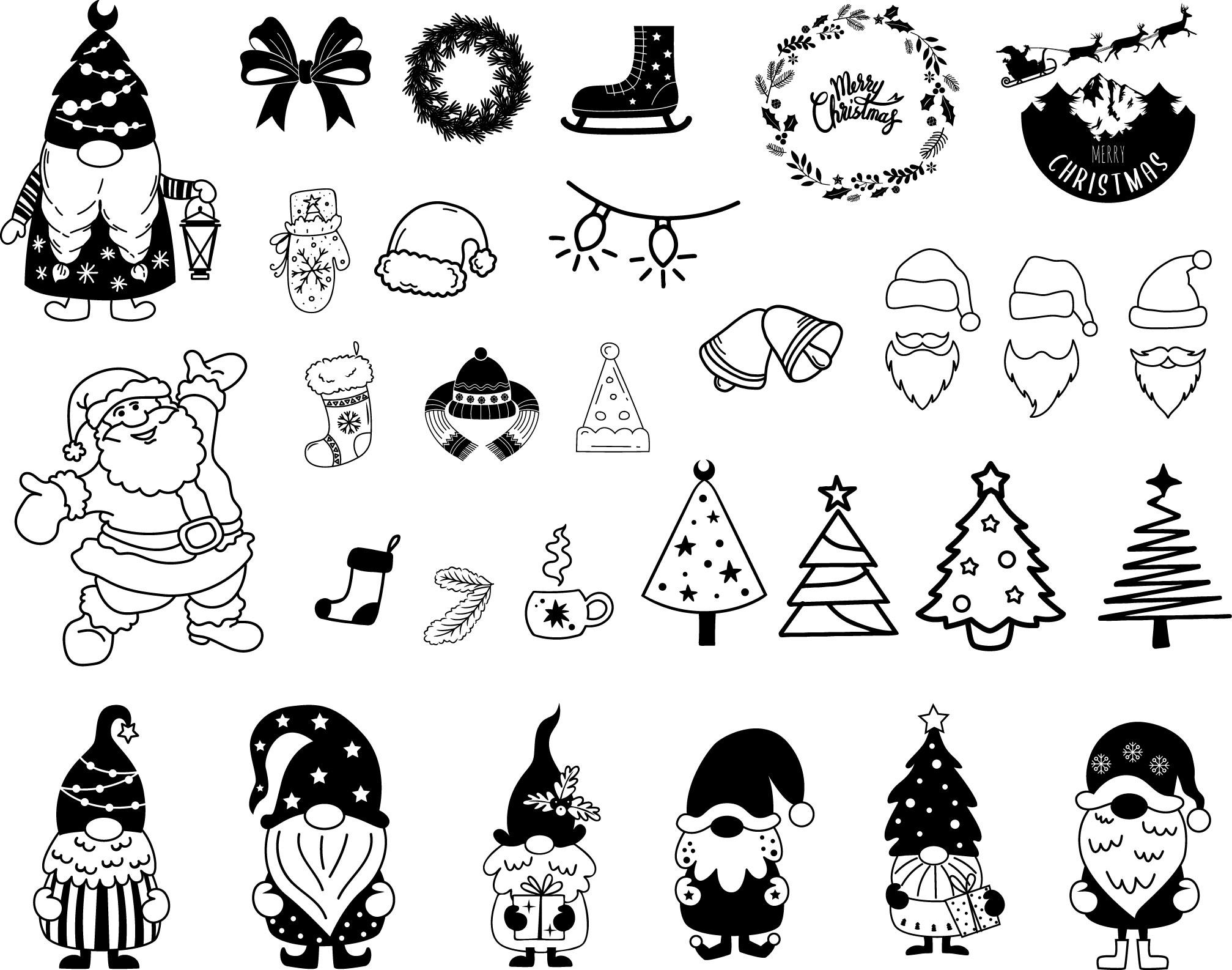 150 CHRISTMAS SVG BUNDLE, Merry Christmas Svg, Christmas Clipart ...