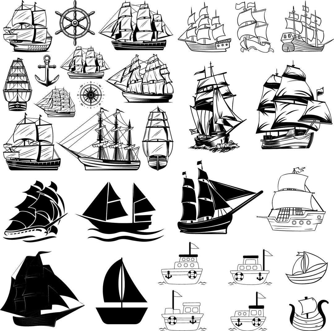 Pirate Ship SVG, Black Ship Svg, Pirate SVG, Pirate Ship Silhouette SVG ...