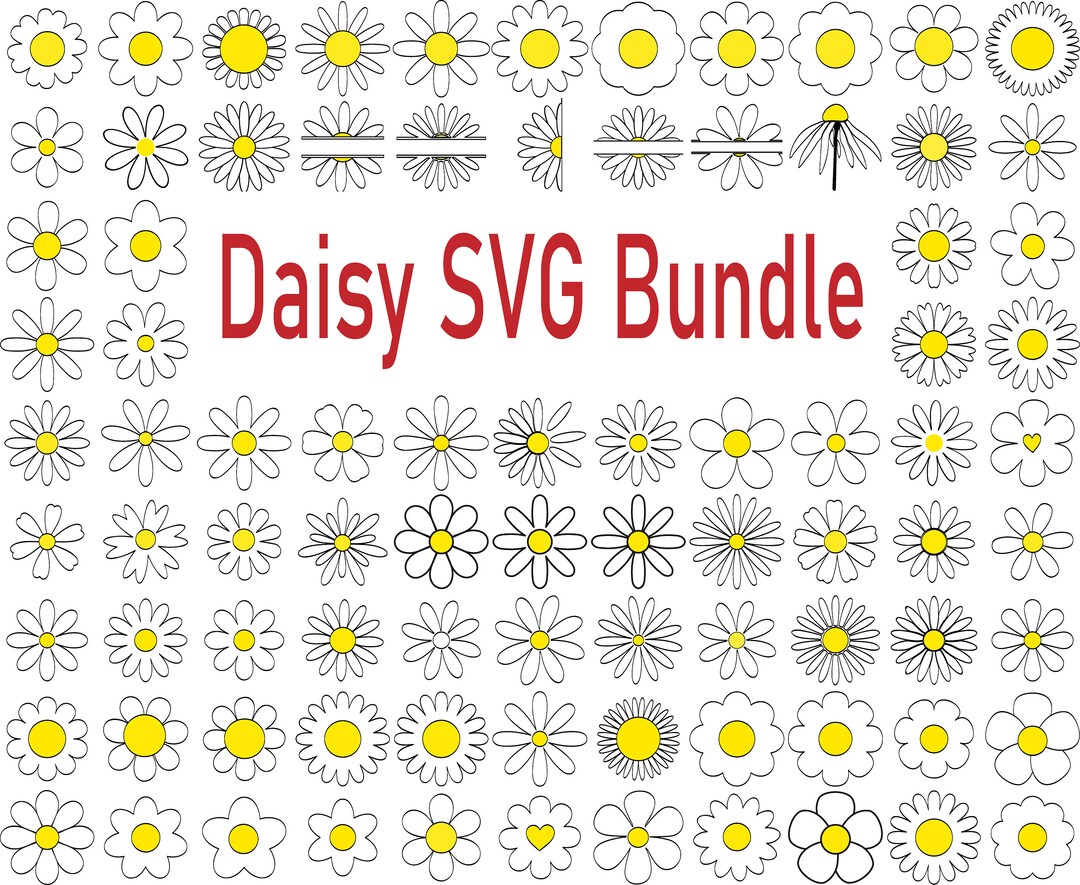 DAISY Flower Clipart,daisy Svg Cut Files for Cricut,daisy Monogram Svg ...
