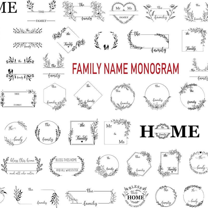 Family Name Svg - Etsy