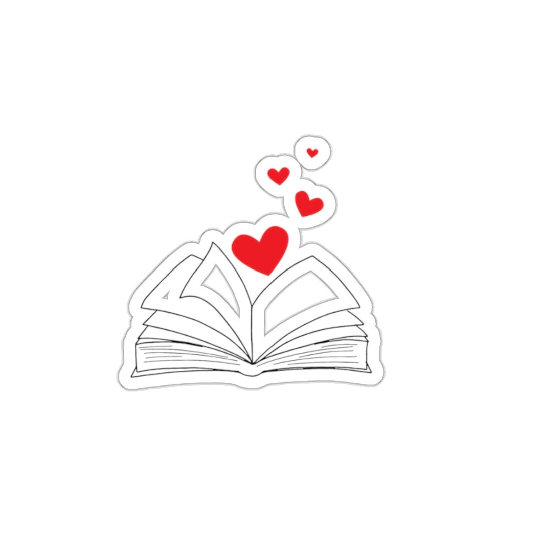 Book Love Kiss-cut Stickers - Etsy