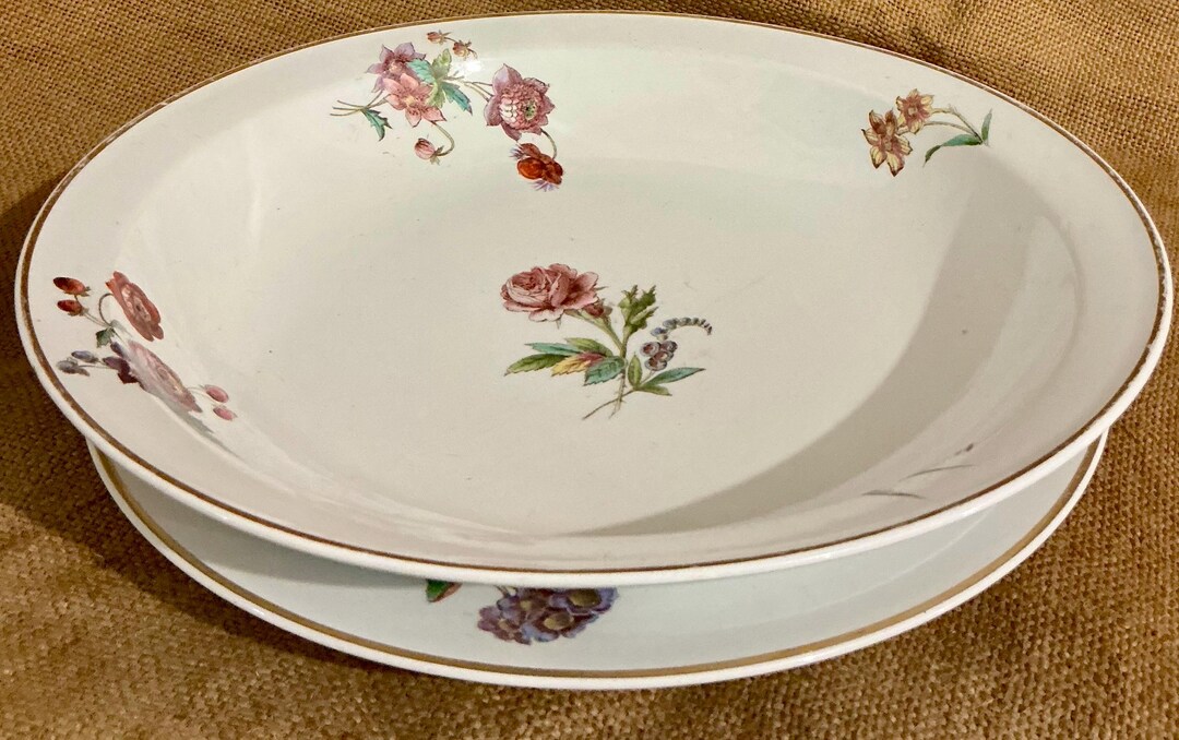 A Beautiful Matching Set of Longchamp Antique French Floral Circular ...