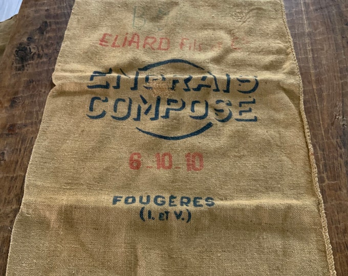 A Wonderful Vintage French Hessian Sack - Etsy
