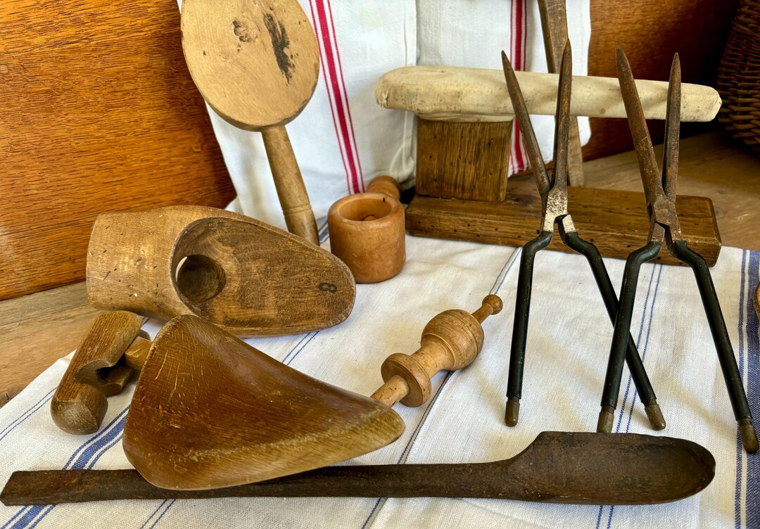 A Selection of Old Wooden and Metal Staging Decorative Items - Etsy
