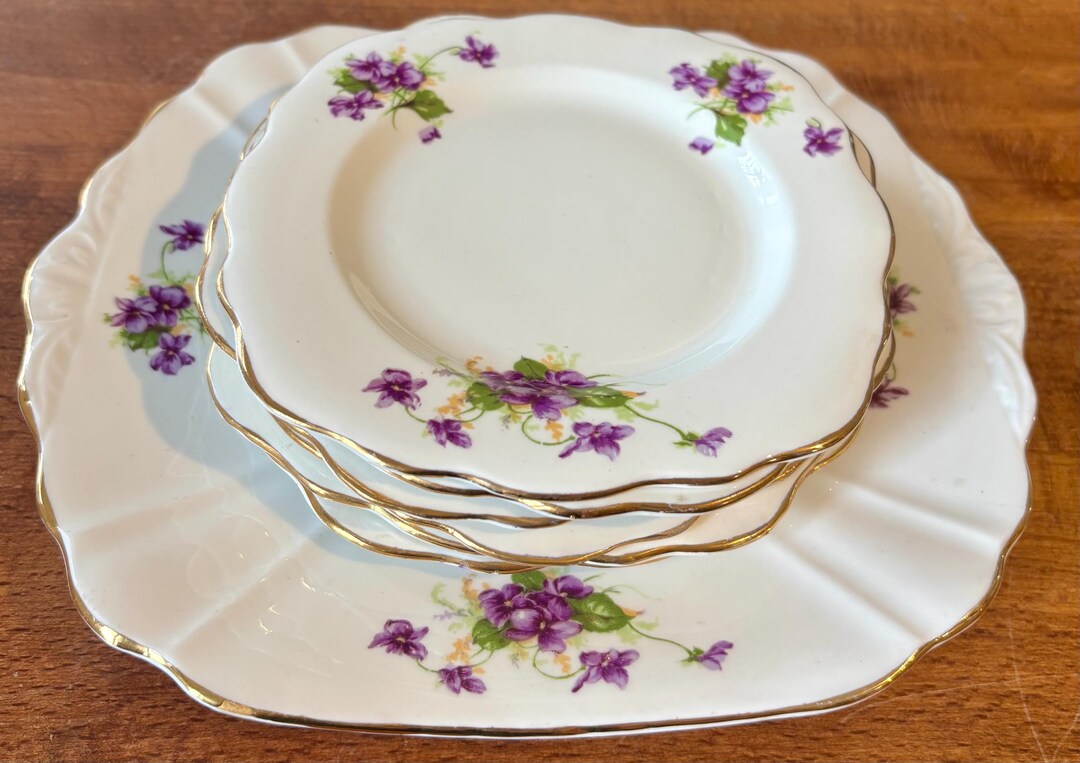 A Beautiful Set of Seven Phoenix Bone China Tea Set Plates - Etsy