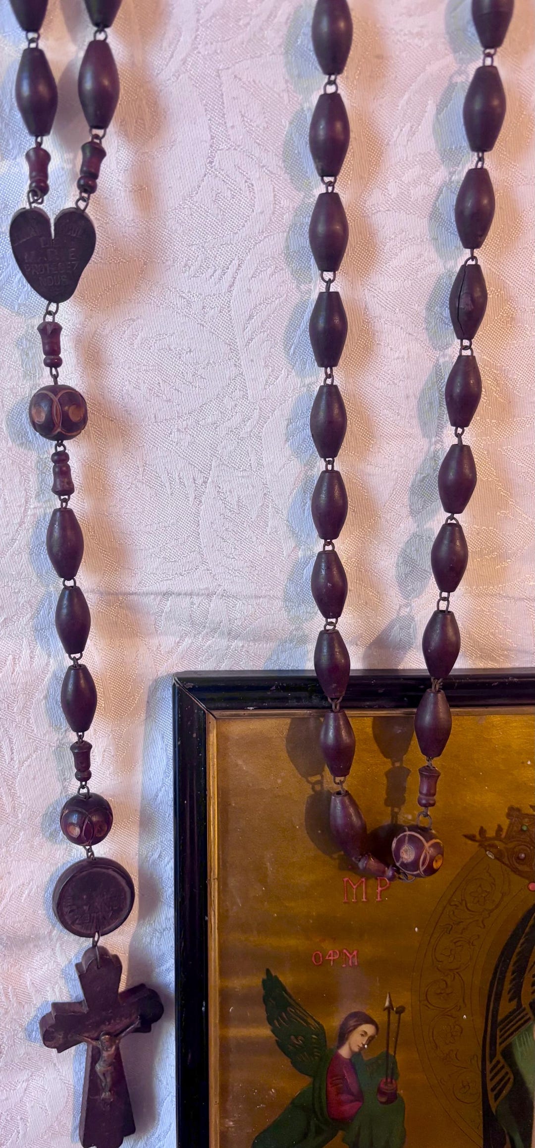 A Set of Large Lourdes Vintage Wooden Rosary Beads - Etsy