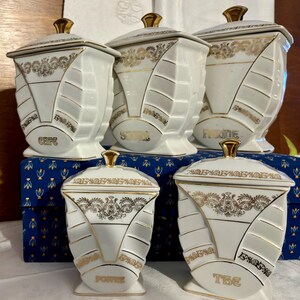 A Matching Set of Five Beautiful Gold and White Vintage French ...