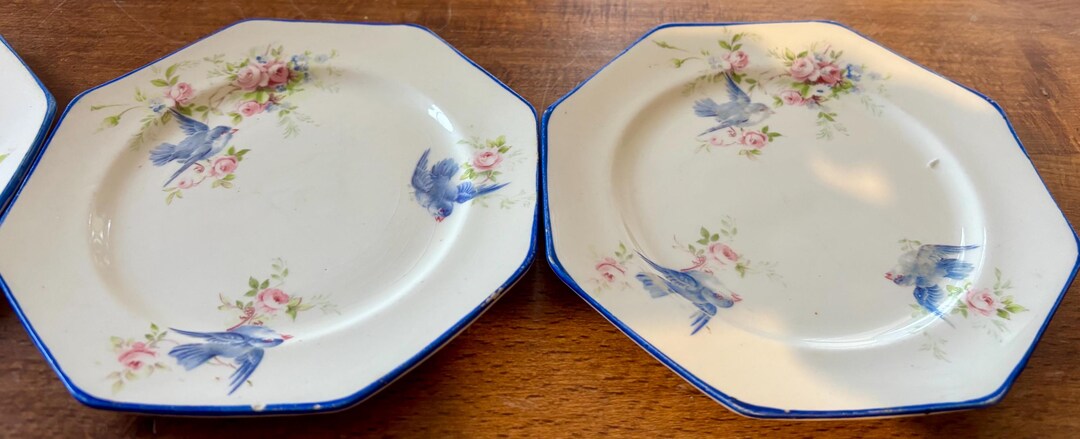 A Set of Three Pretty Bone China Scotch Ivory Plates - Etsy