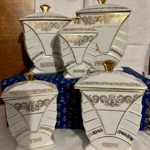 A Matching Set of Five Beautiful Gold and White Vintage French ...