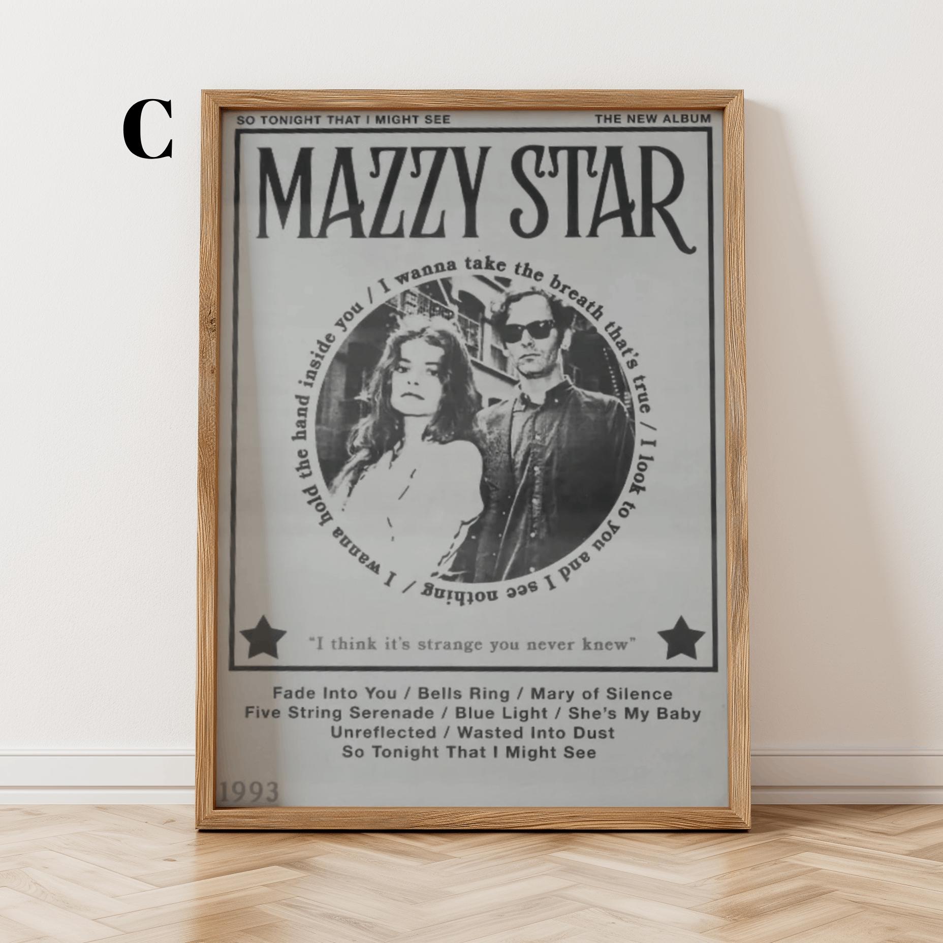 Mazzy Star Posters Retro Music Prints Fade Into You Poster Print ...