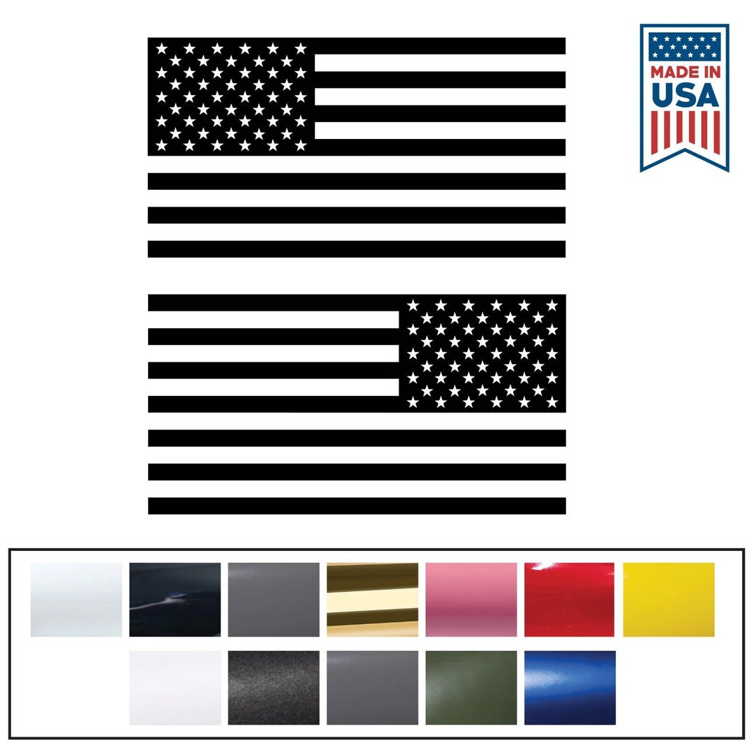 Set of 2 United States of America Flag Decals, USA Flag Decal for Cars ...