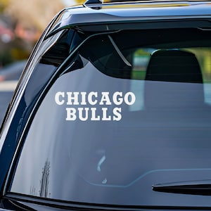 Bulls Car Window Vinyl Sticker Decal, Chicago Basketball Vinyl Decal ...