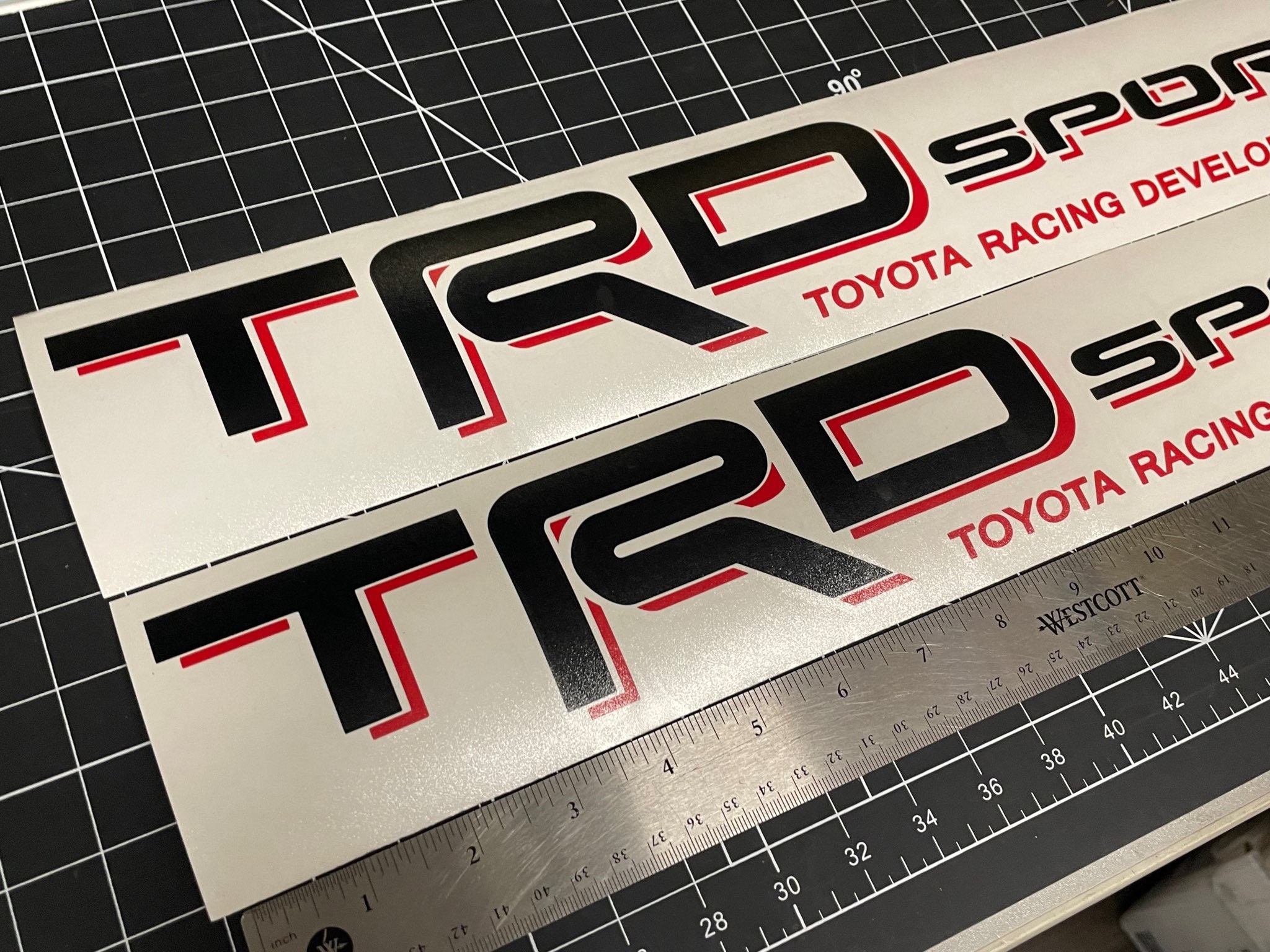 2x TRD Sport Dual Color Decals for Toyota Tacoma Tundra, Bedside Vinyl ...
