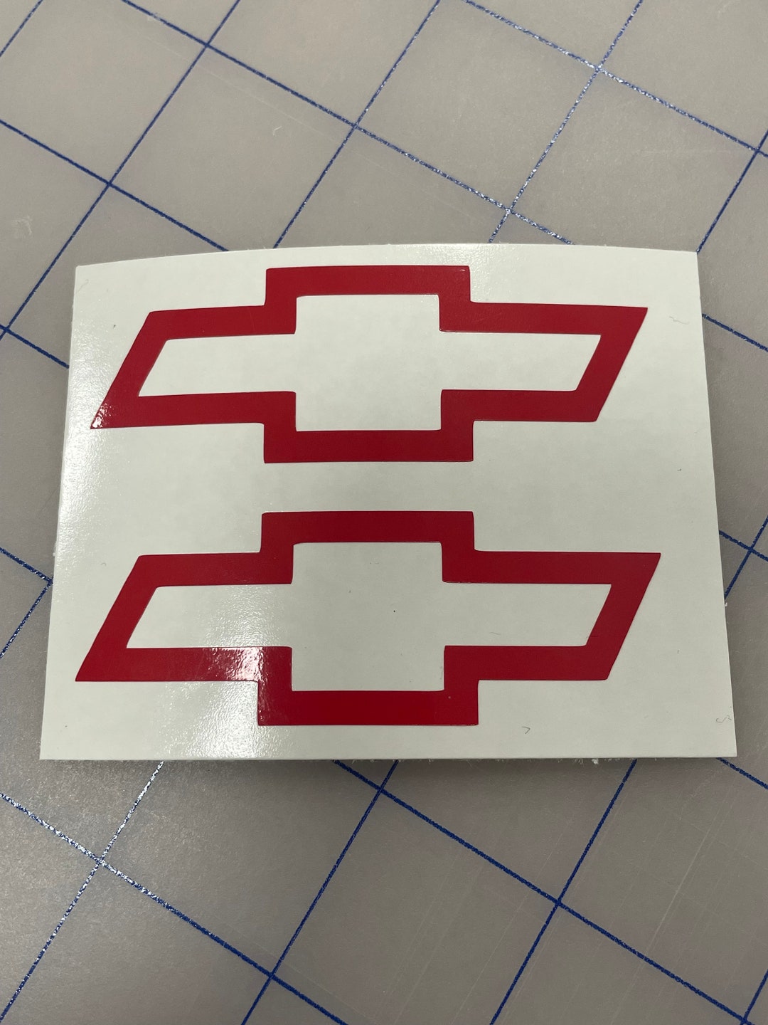 Set of 2 Precut Chevy Logo Bowtie Premium Vinyl Decal - Custom Bow Tie ...