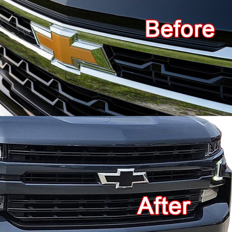 Chevy Emblem Overlay Black - Etsy