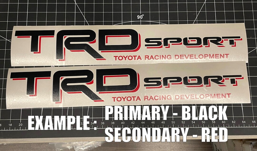 2x TRD Sport Dual Color Decals for Toyota Tacoma Tundra, Bedside Vinyl ...