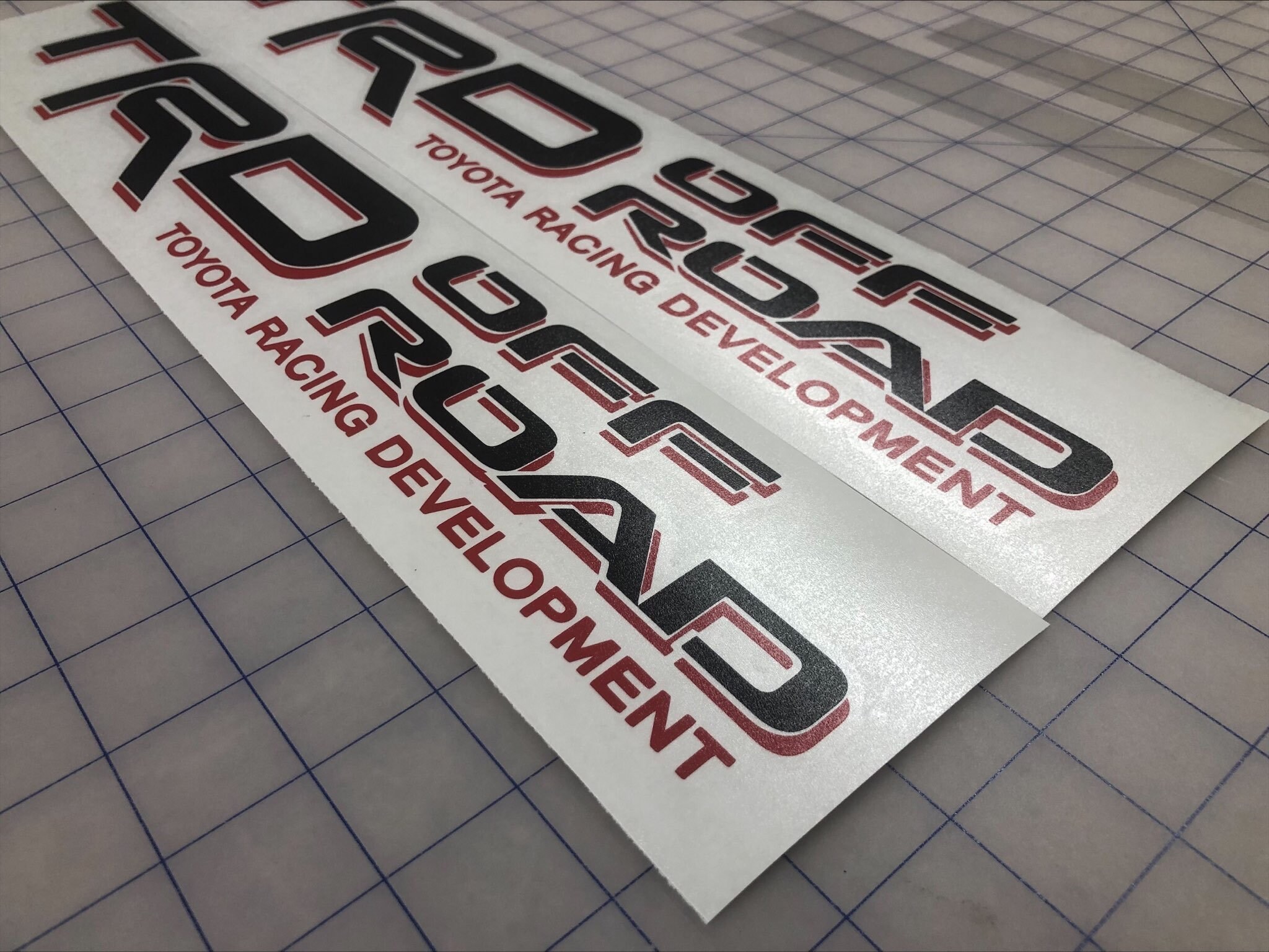 2x TRD off Road Dual Color Decals for Toyota Tacoma Tundra, Bedside ...