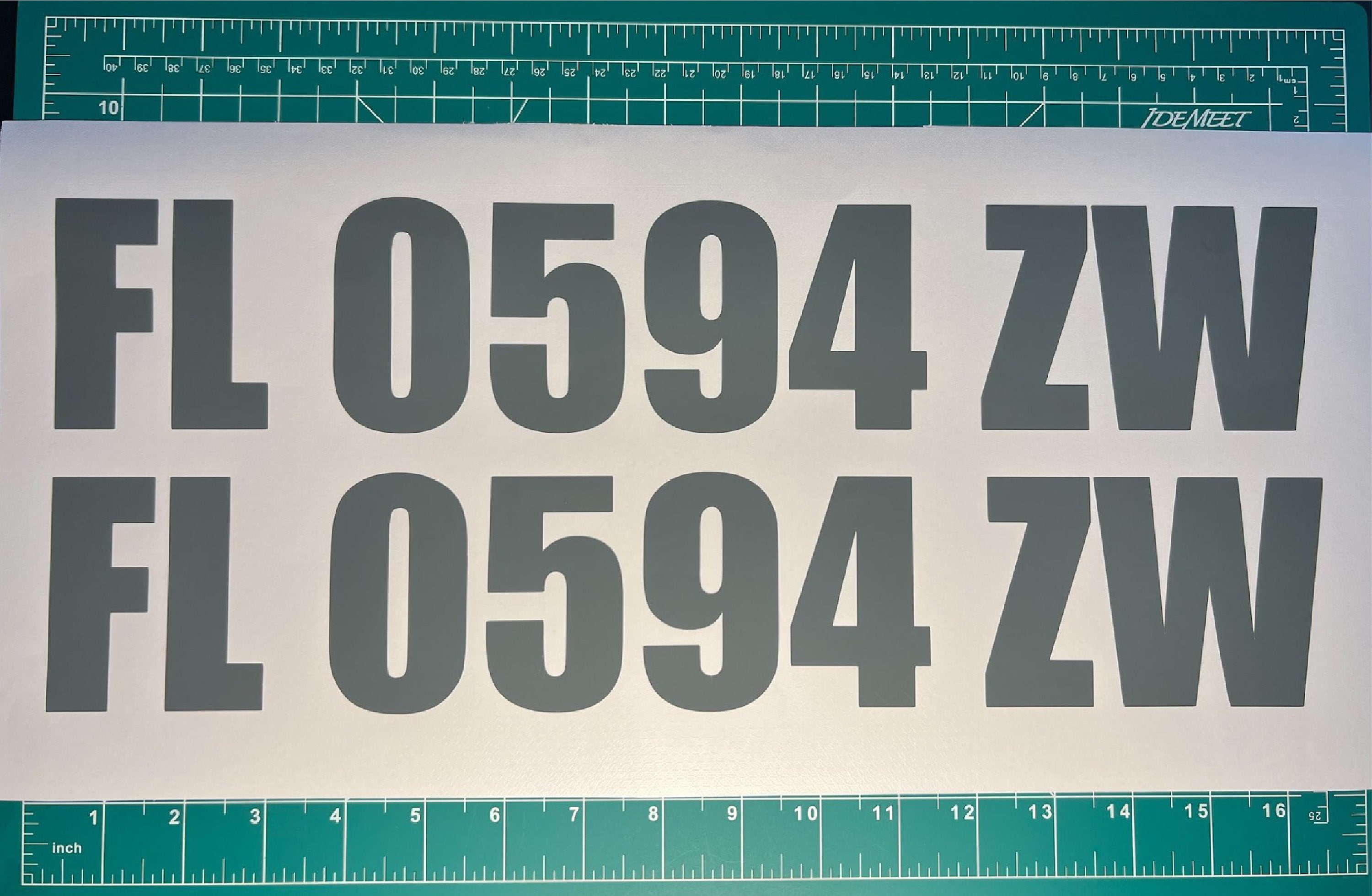 Set of 2 Custom Vinyl Decals Boat Jet Ski Registration ID Number Pair ...