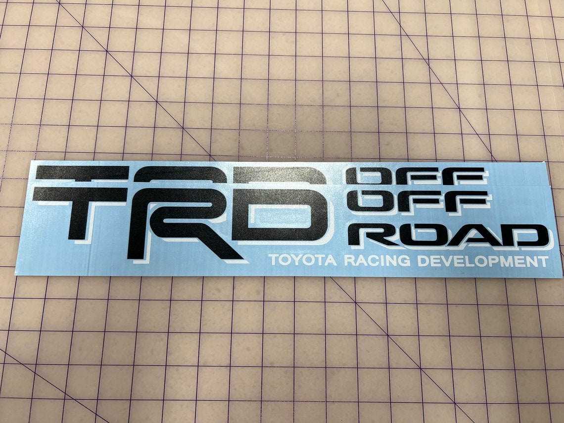 2x TRD off Road Dual Color Decals for Toyota Tacoma Tundra, Bedside Vinyl Decal for Tacoma ...