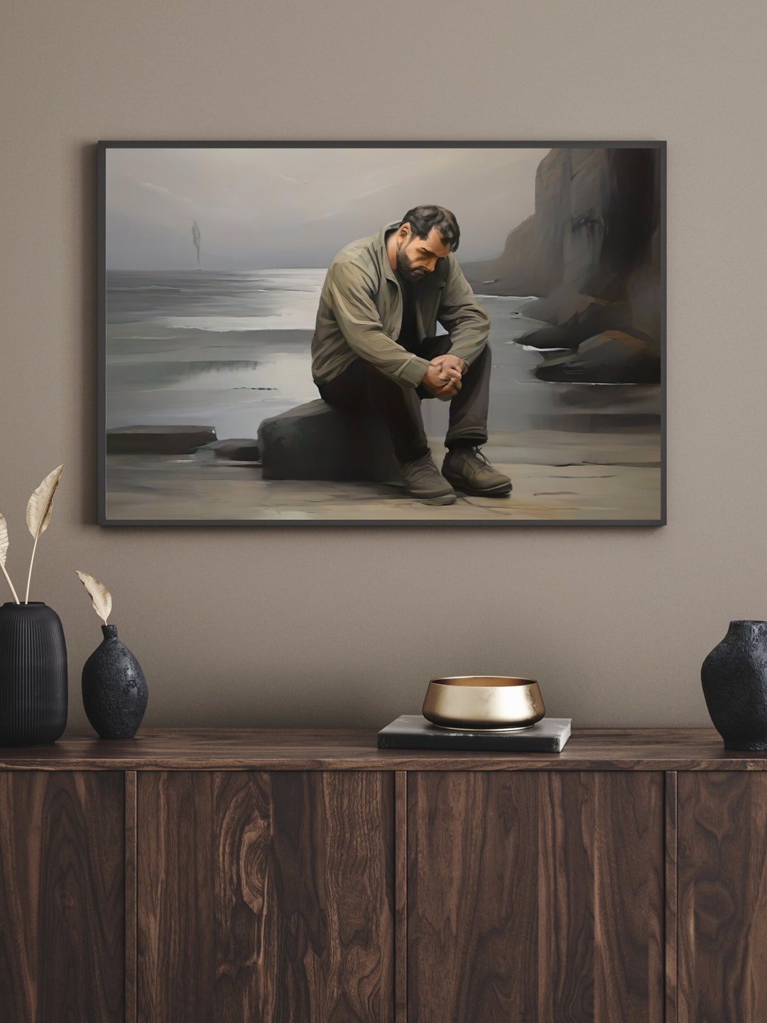 Sad Man - Digital Painting - Etsy