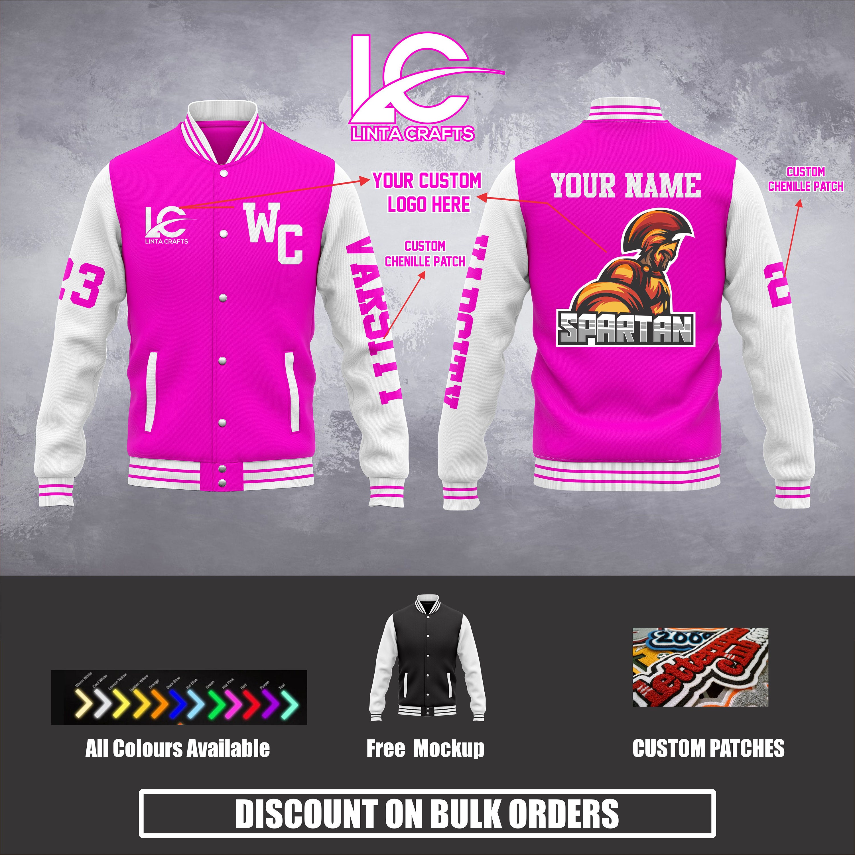 Custom Letterman Jacket, Varsity Jacket With Patches, MOCKUP - Etsy