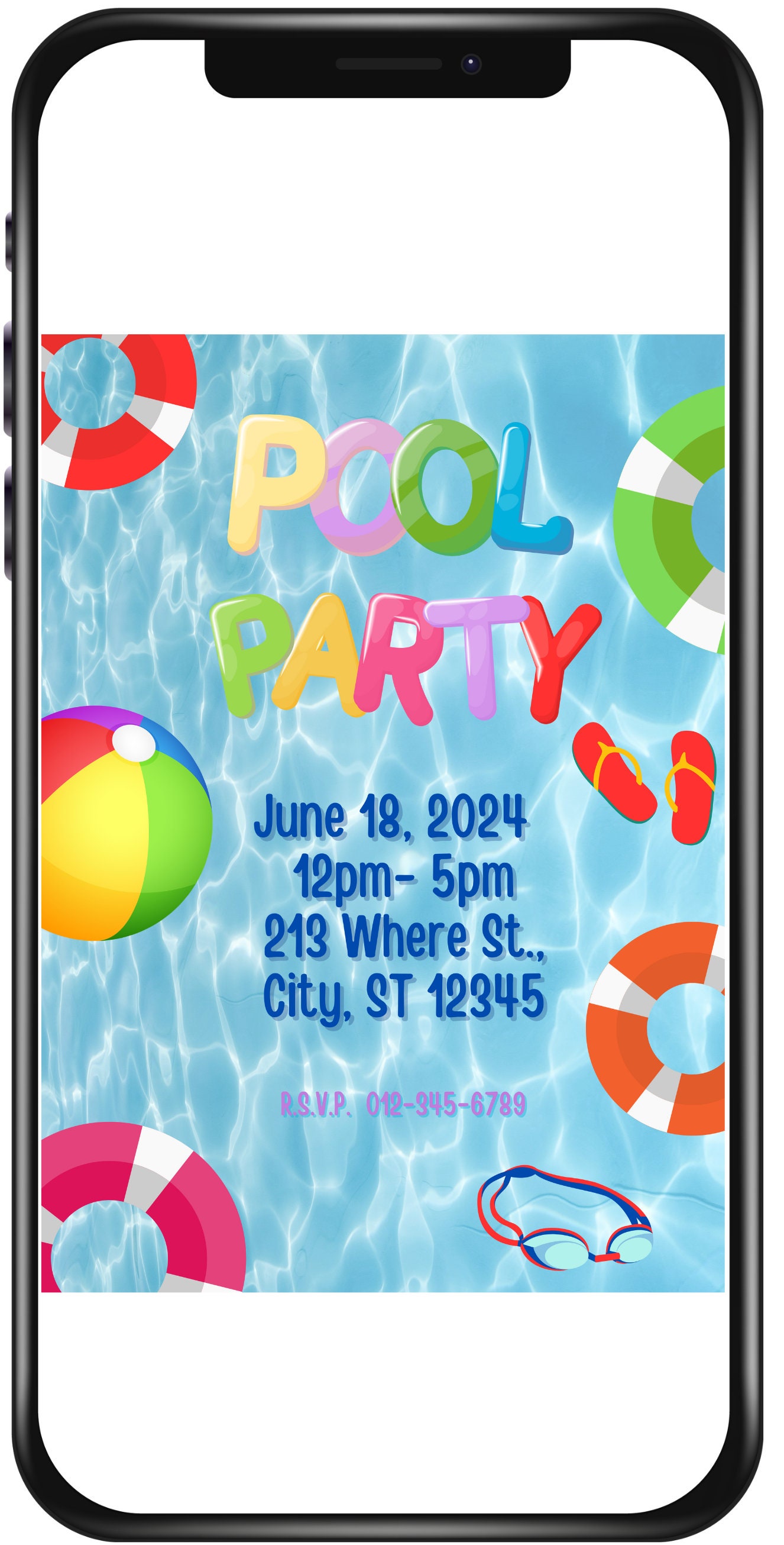 Pool Party Invitation - Etsy