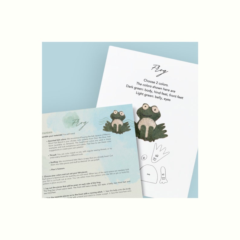 Frog Spirit Animal Felt Pattern - Etsy