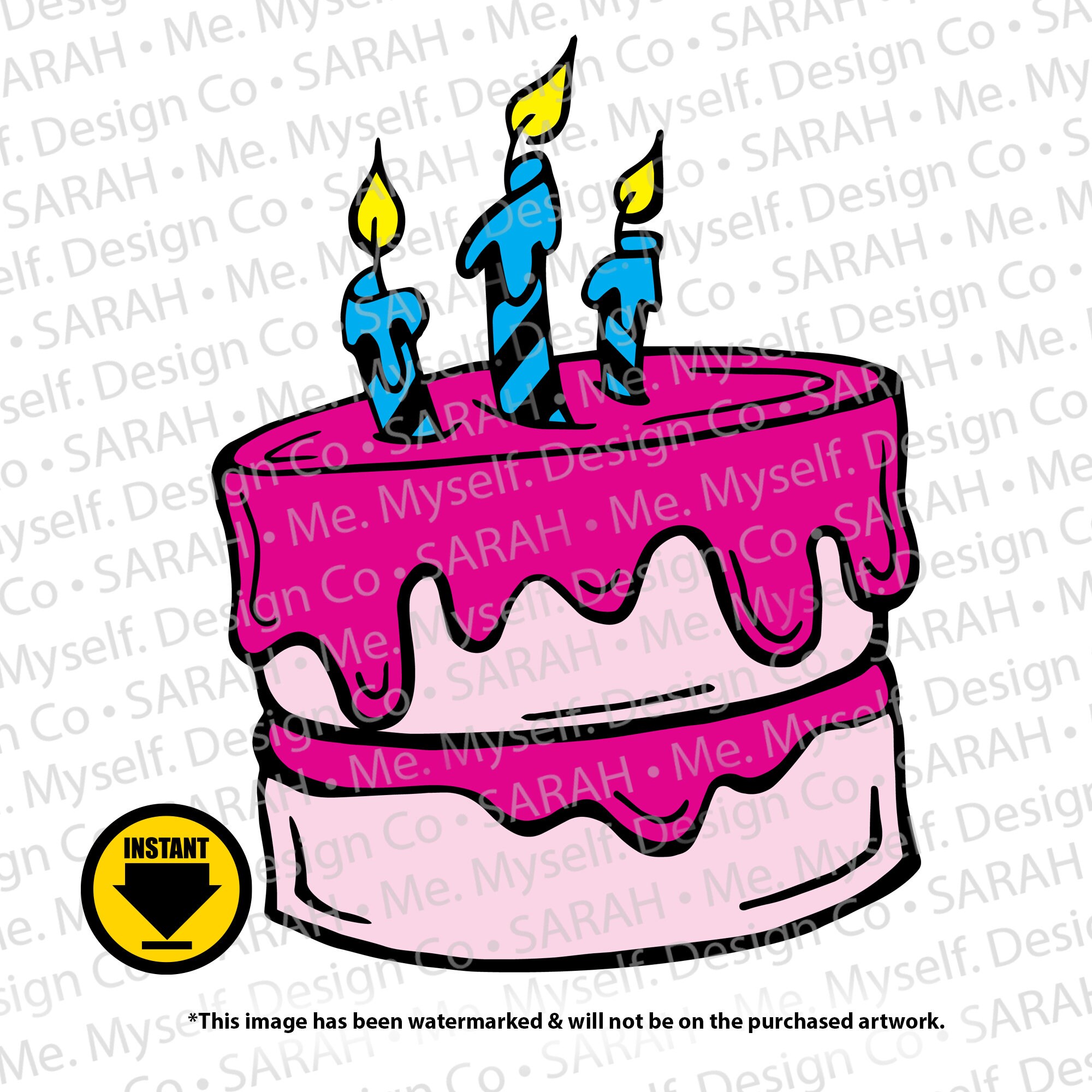 Birthday Cake (digital SVG Download) - Etsy