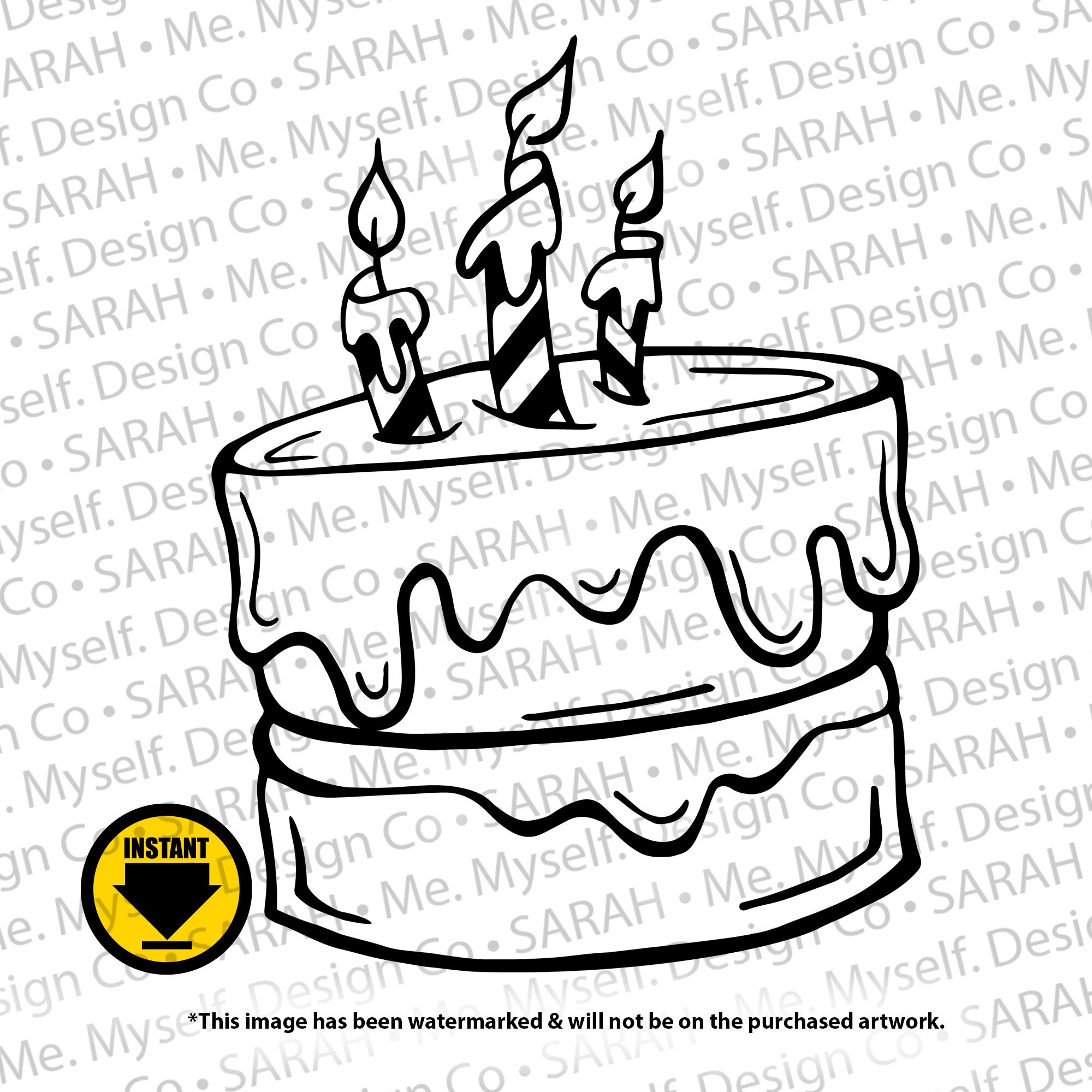 Birthday Cake (digital SVG Download) - Etsy