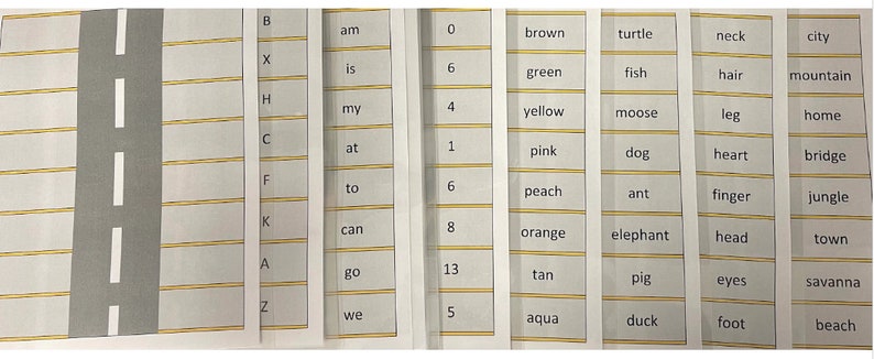 Sight Word Parking Lot Learning; Sight Word PDF Parking Lot Printable ...
