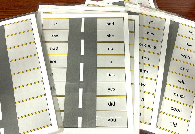 Sight Word Parking Lot Learning; Sight Word PDF Parking Lot Printable ...