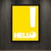 Hello Poster, Yellow Poster yellow 'hello' Greeting Poster Warm Welcome ...