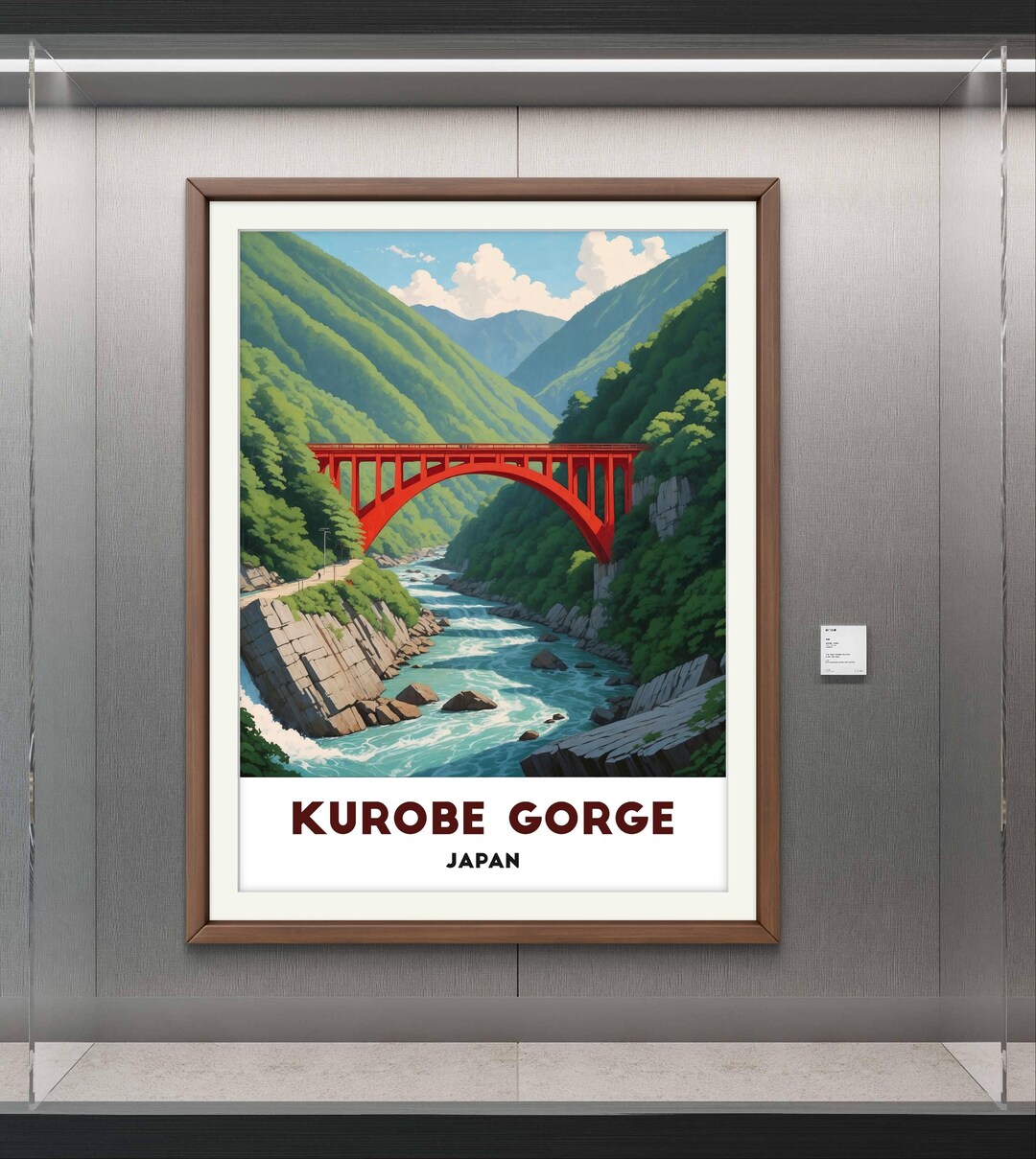 Vintage Kurobe Gorge Poster Scenic Japanese Mountain Valley Art Print ...