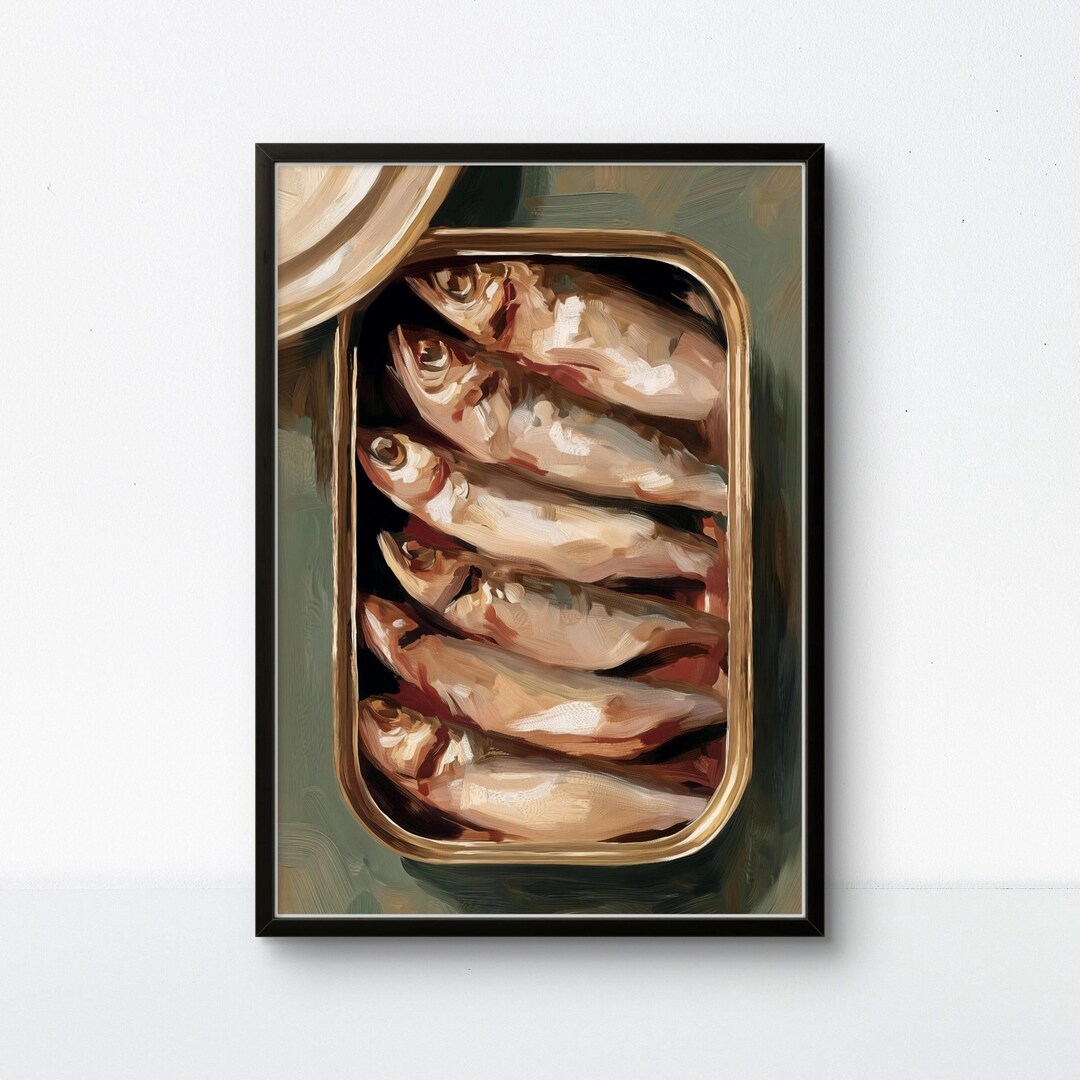 Sardines Poster: Vintage Food Still Life Wall Art - Etsy