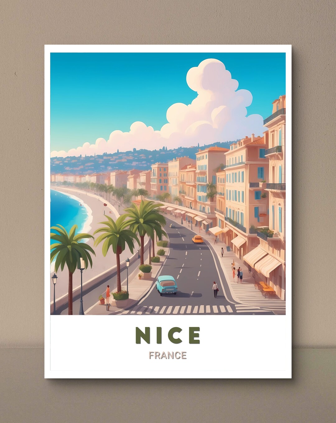 Nice Poster Stunning French Riviera Art Print Perfect Wall Decor for ...