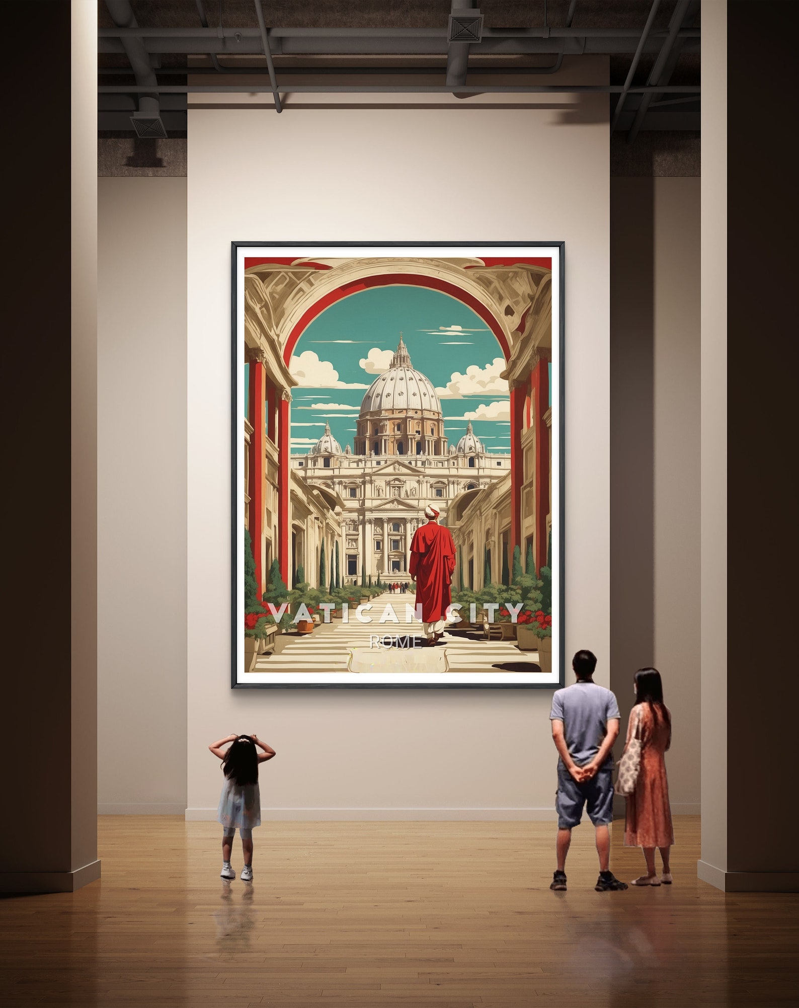 Vatican City Poster Stunning Print of St. Peter's Basilica and Vatican ...