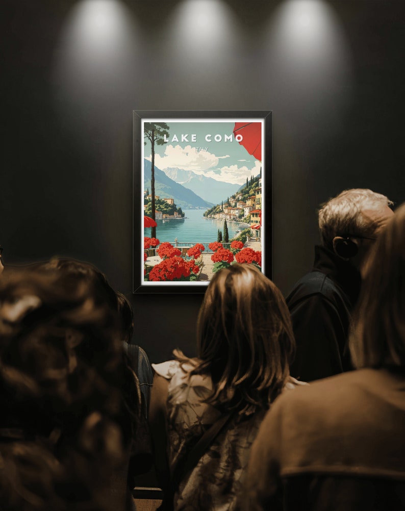 Lake Como Poster - Stunning Art Print of Lake Como's Scenic Beauty and ...