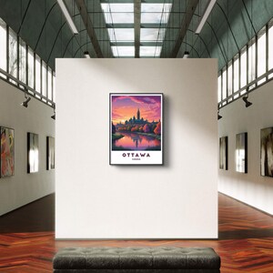 Ottawa Poster Breathtaking Sunset Over Parliament Hill and Rideau Canal ...