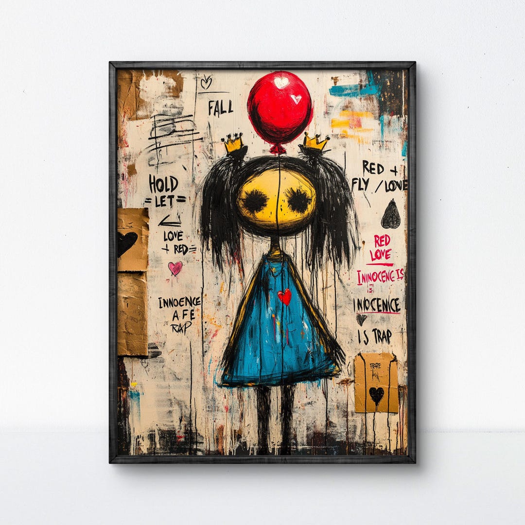 Graffiti Art Poster "innocence and Love" – Playful Wall Decor, Urban ...