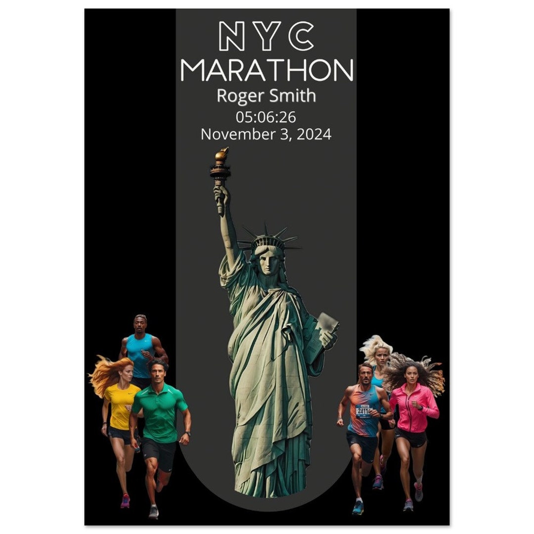 NYC Marathon Poster: Personalized Keepsake for Marathon Finishers - Etsy
