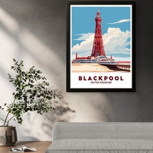 Blackpool Poster - Stunning Art Print of Blackpool Tower and Promenade ...