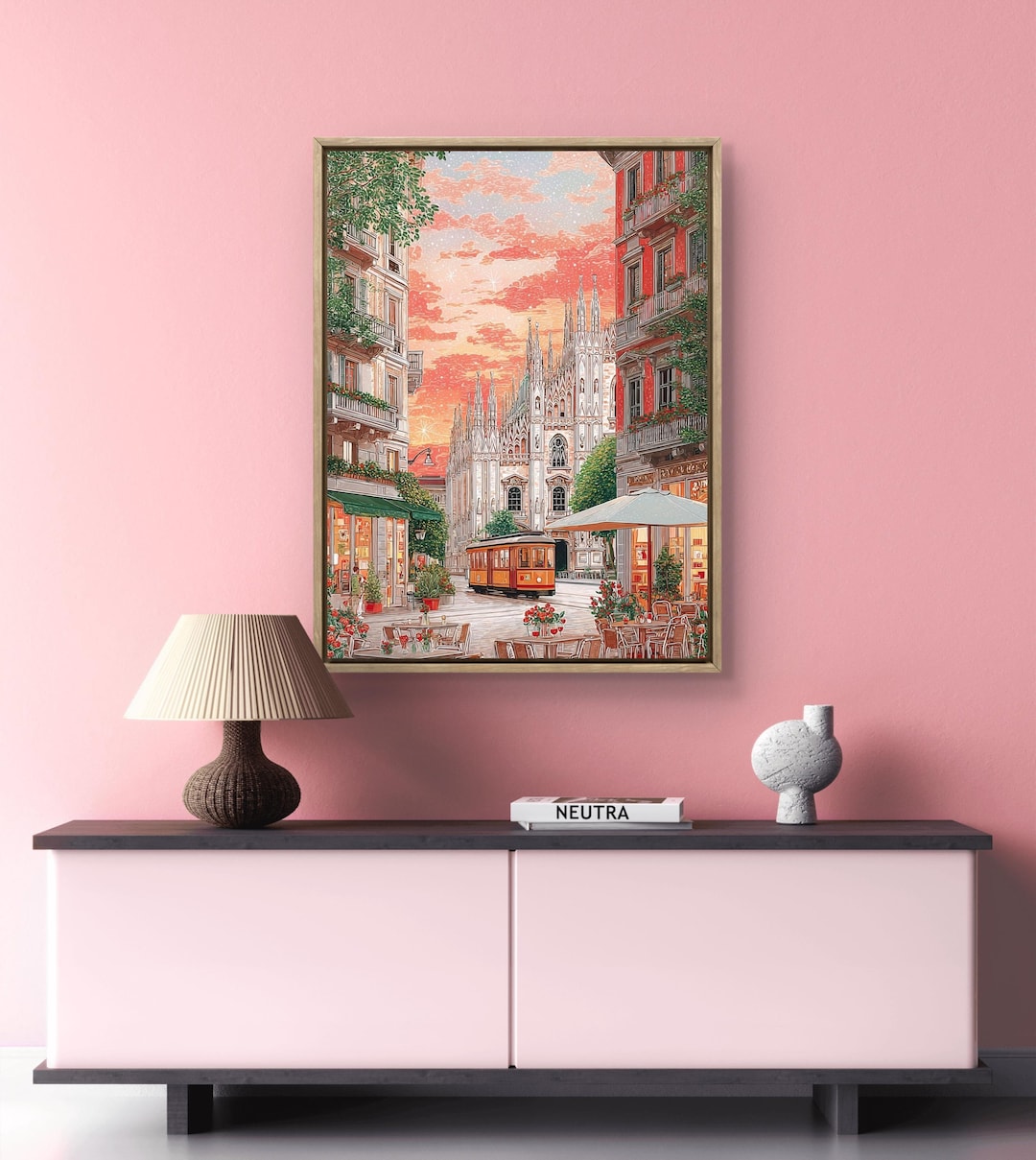 Milan Travel Poster, Duomo Di Milano Print, Italian Cityscape Wall Art ...