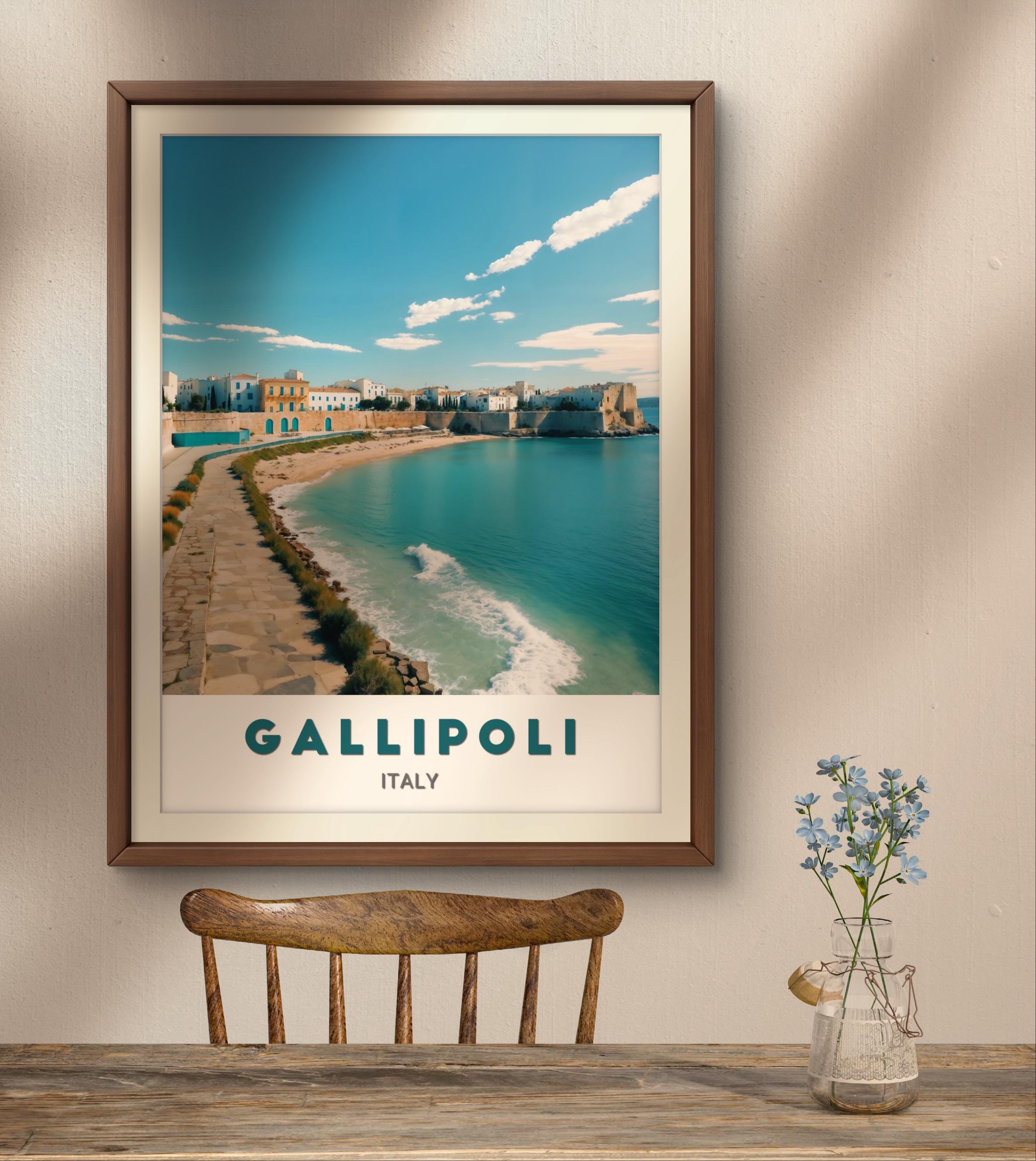 Gallipoli Poster: Stunning Coastal Art Print of Southern Italy's ...